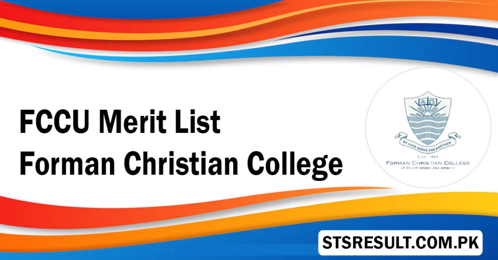 FCCU Merit List 2024 Entry Test Result Forman Christian College