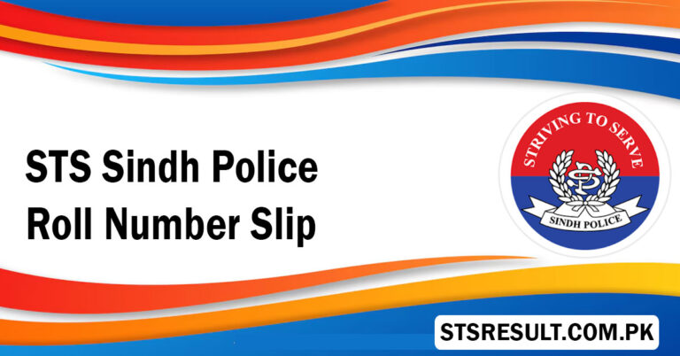 STS Sindh Police Roll No Slip 2024 Apply.sts.net.pk Slip Download