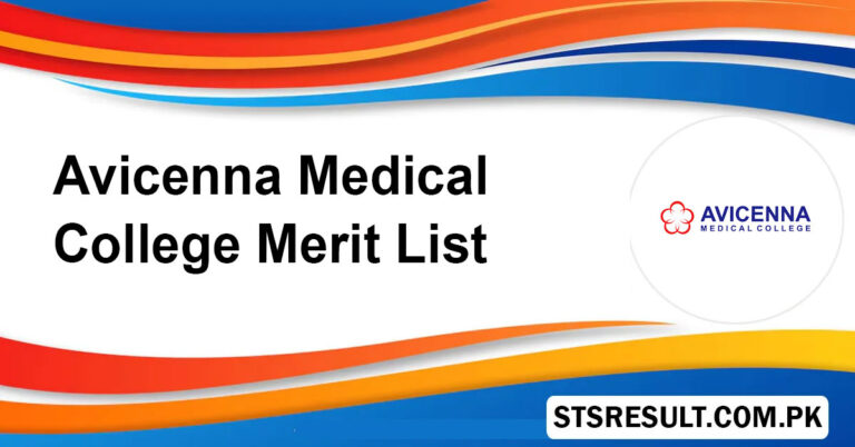 Avicenna Medical College Merit List 2024 MBBS & BDS - AvicMCH